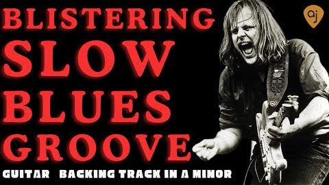 Blistering ALL LIVE Heavy Slow Blues Jam ｜ Guitar Backing Track (A Minor)