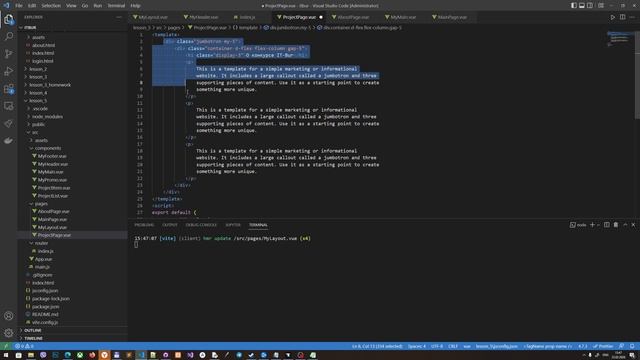 Занятие 5. Многостраничный сайт. Шаблоны