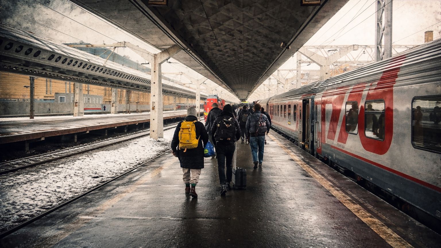 Москва.  Вокзал. Поезд. Вокзал. СПБ (Март 2025)