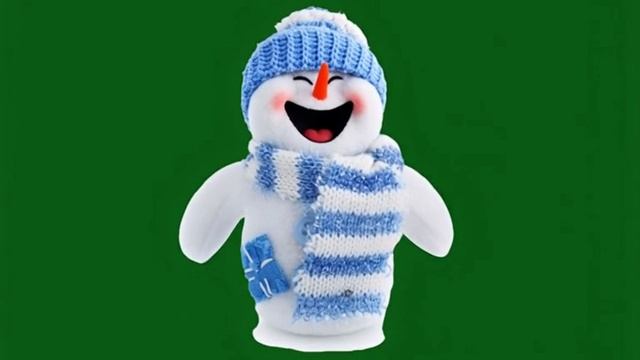 Снеговик хохочет хромакей