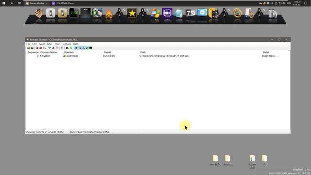 Программа Process Monitor 3.70: Загрузка драйвера