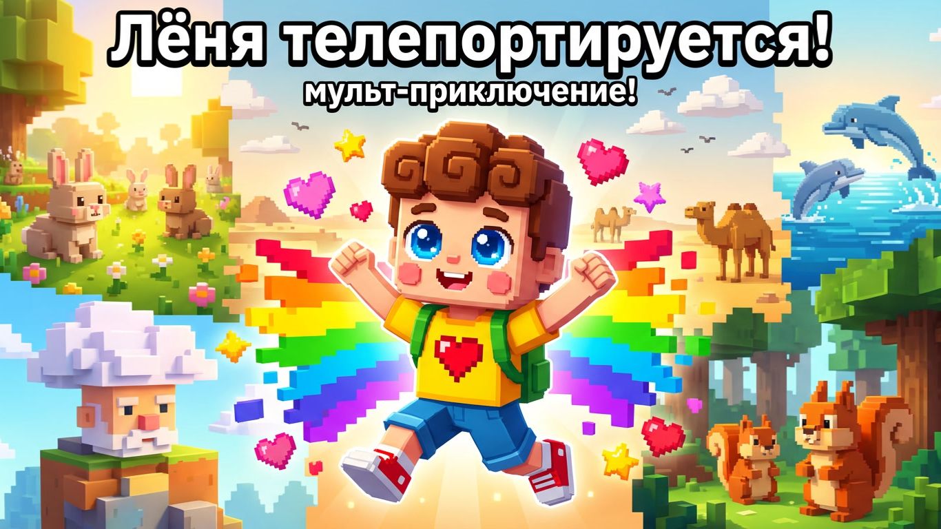 Лёня телепортируется и веселится! Мультфильм-приключение 🌈