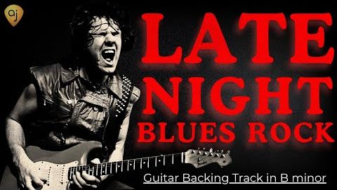 🎸 LATE NIGHT BLUES ROCK JAM ｜ Guitar Improv Backing Track (B Minor)