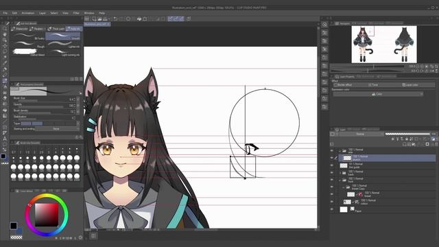 06. Back & Side View Line Art