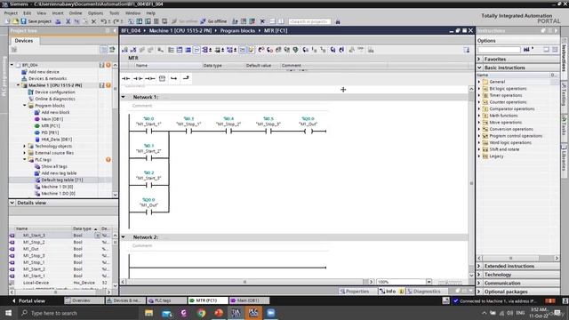 18. Bit Logic для запуска и остановки двигателя