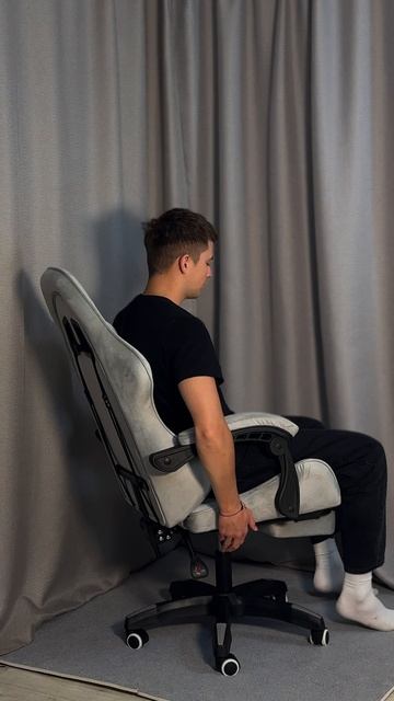 Calviano 1584 серый велюр #идеяподарка #офисноекресло