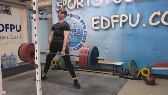Становая тяга - подготовка к турниру: 220 кг в 74 кг