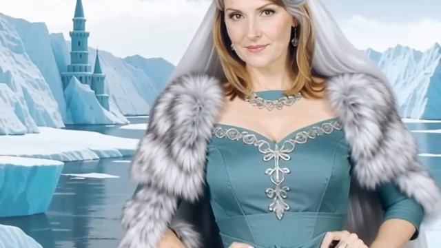 Ледяная снежная королева Арктики и Антарктики в мире.