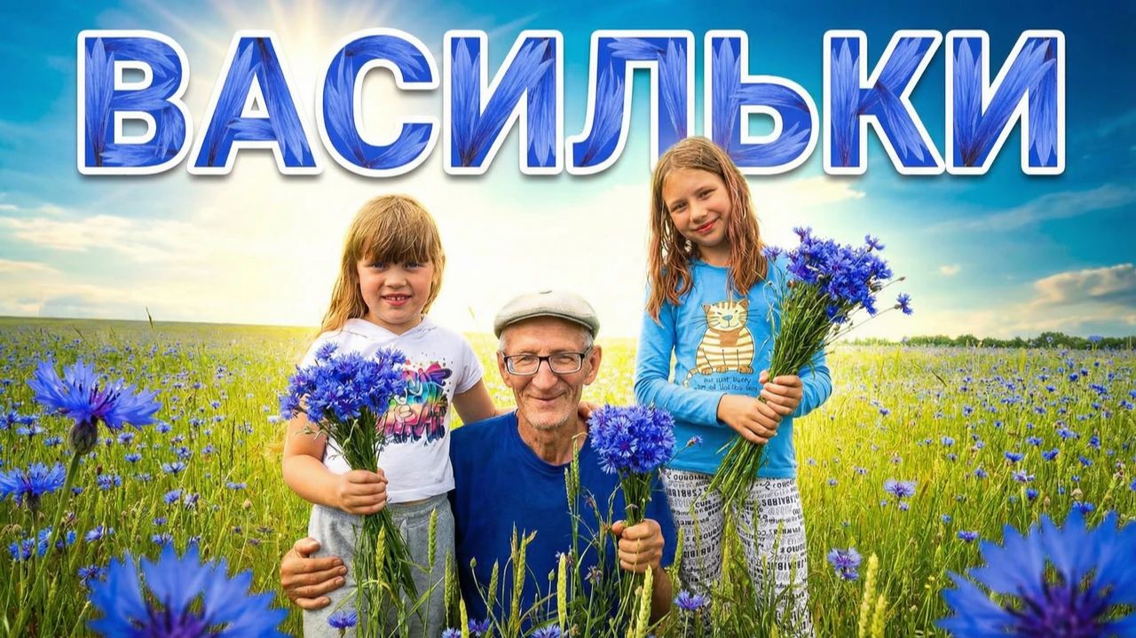 Огромное Васильковое поле 🌷 Собираем с дедушкой васильки и ромашки 🙃 Куда пойти с детьми? #outhome