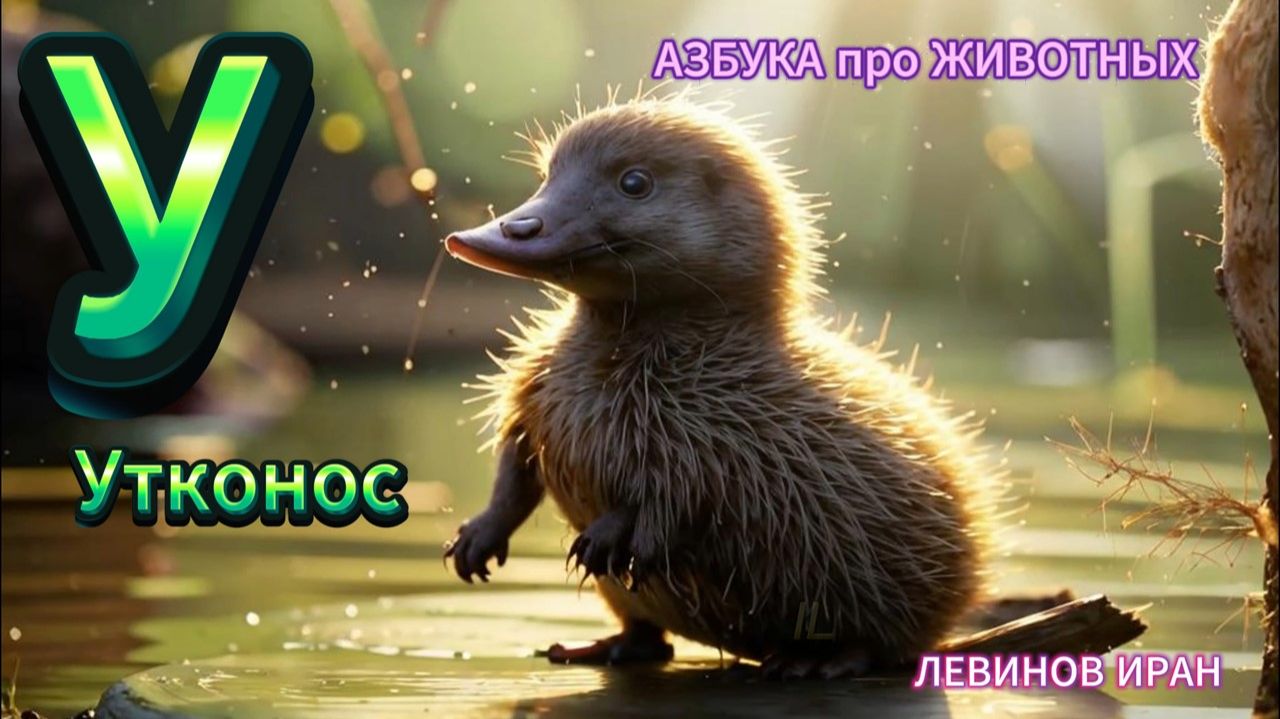 У. Утконос. Рассказ. Алфавит Азбука Просто. Мир животных и птиц в алфавитном порядке. Левинов И