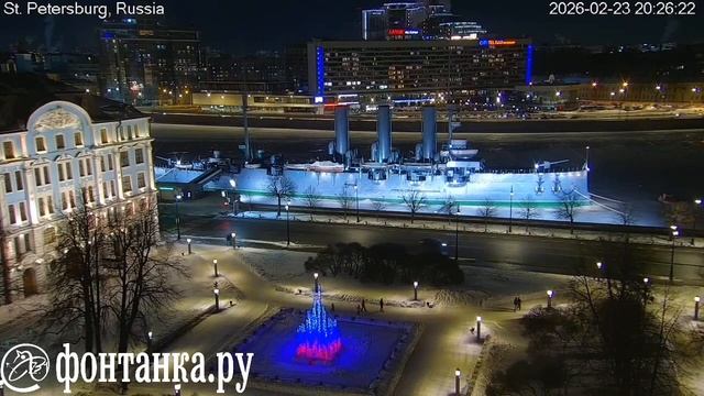 Салют гремит над Невой в честь 23 февраля. Эпизод  2