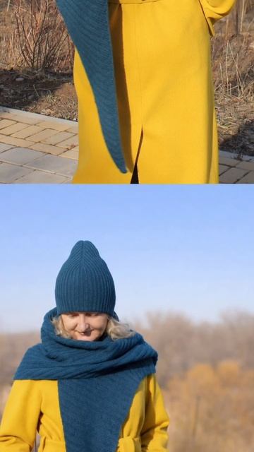 💙СИНИЙ (цвет петроль) Комплект "Фрост".

Шапка - резинка 2х1.
Платок - резинка 2х2