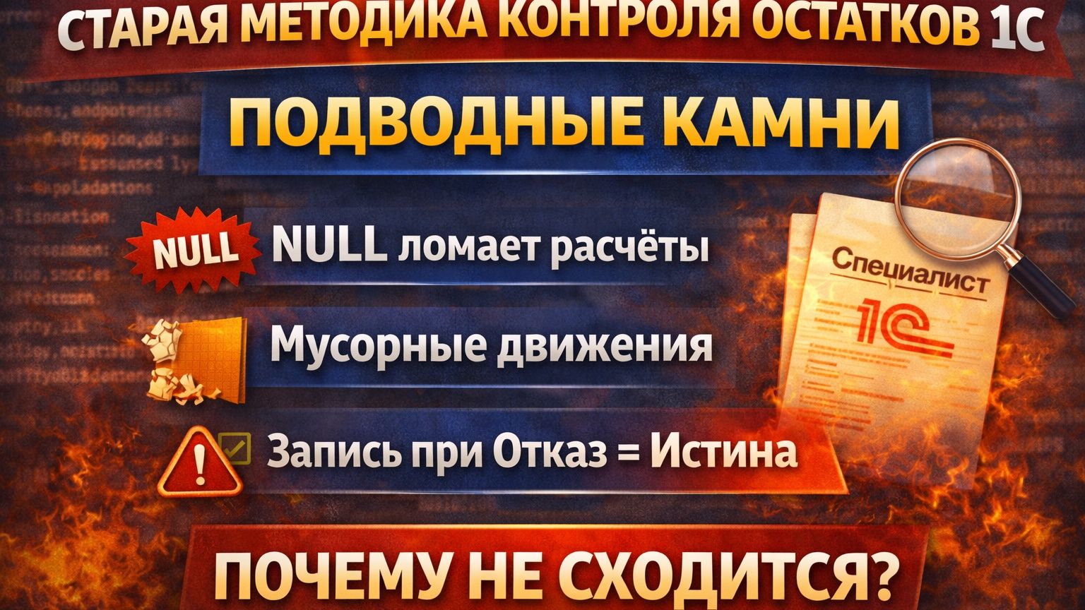 📦Старая методика контроля остатков 1С: подводные камни, из-за которых “не сходится” | Специалист 1С