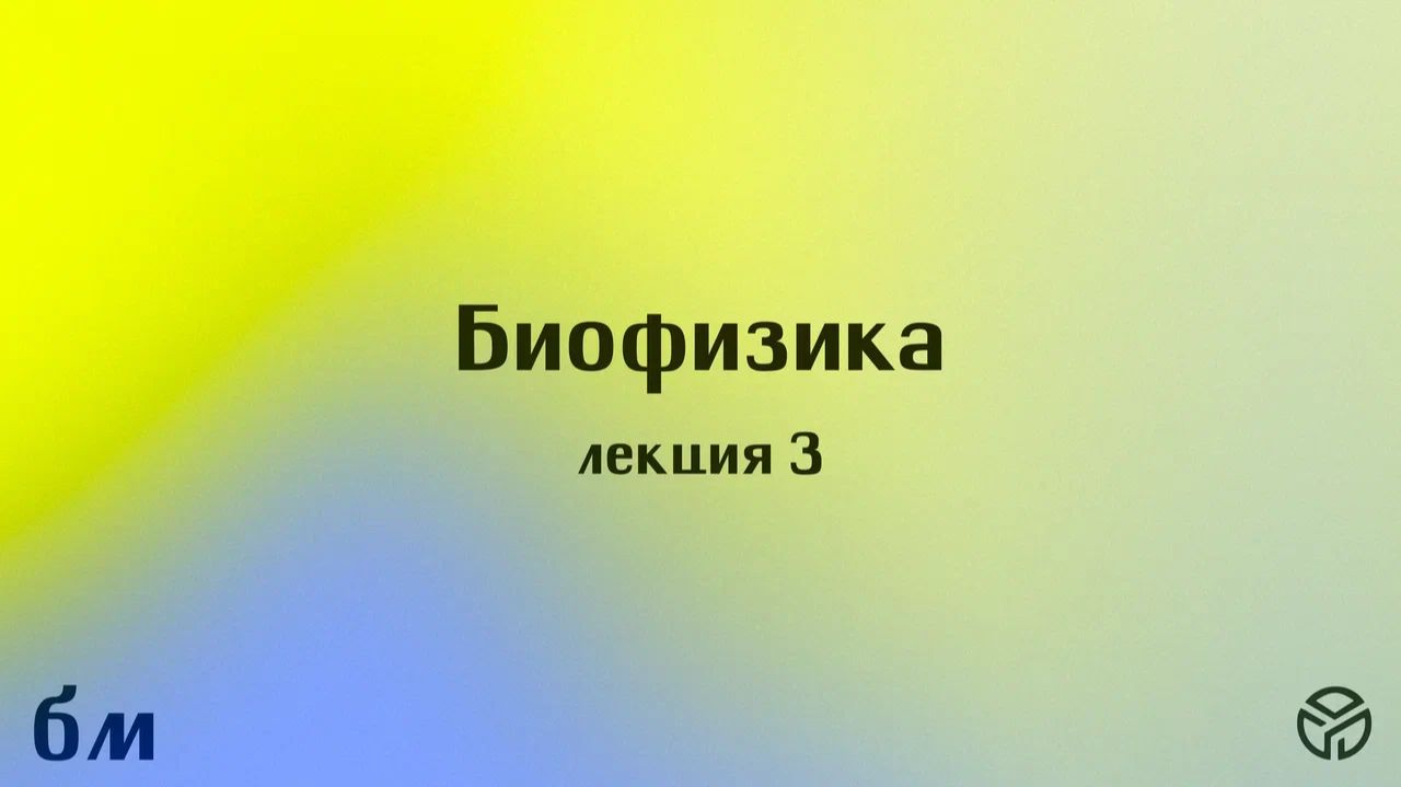 Биофизика, 3 лекция, Коваленко С. Г., 20.02.2026