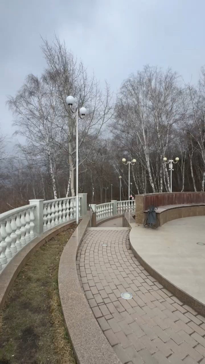 Февральские кадры Кисловодска - вид с Беседки Семи ветров