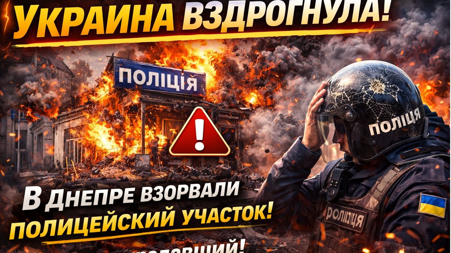 🟠УКРАИНА ВЗДРОГНУЛА! В Днепре взорвали полицейский участок!