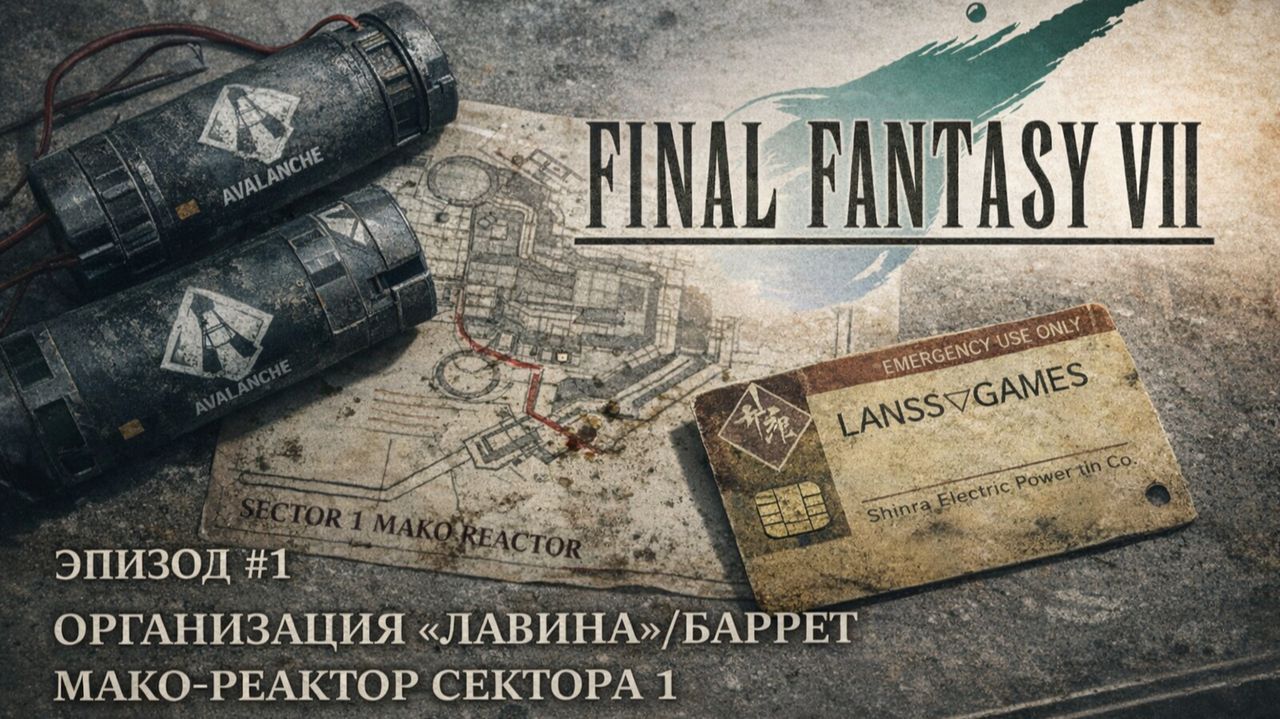Final Fantasy VII (PC,RUS) / Эпизод #1:Организация "Лавина"/Баррет — Мако-реактор Сектора 1.
