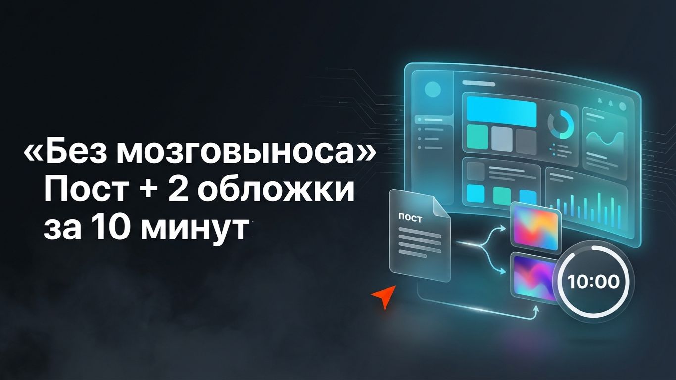 Контент без мозговыноса: пост + 2 обложки за 10 минут