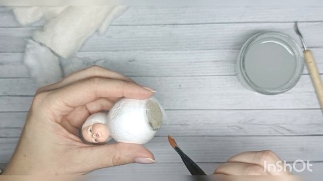 "Матрешка", ватная игрушка, часть 1