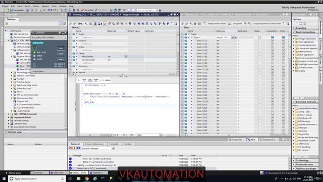 6.1 Программирование цикла FOR с использованием SCL