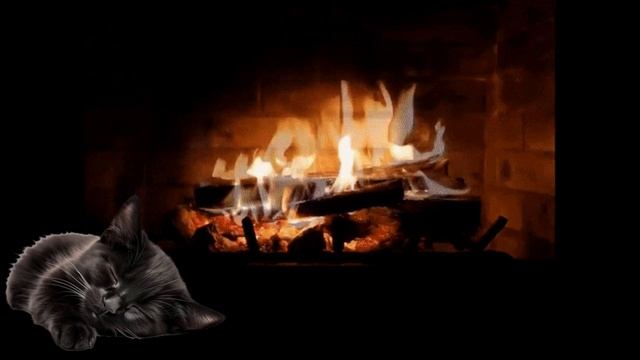 Сладко спится у камина. Звуки и треск огня в камине