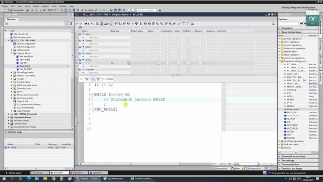 SCL Tia portal Part 9 While Loop