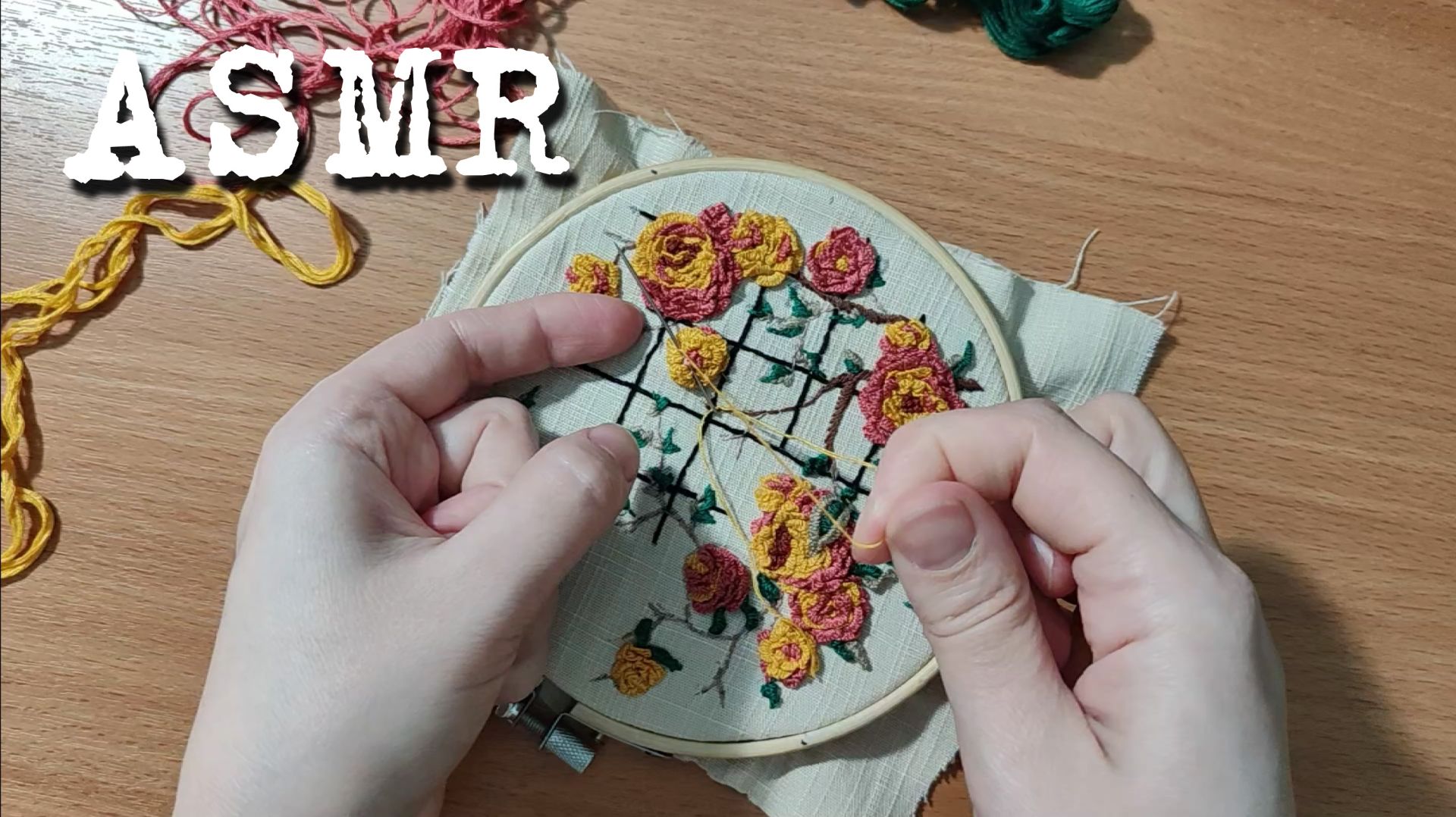 [ASMR] Вышиваю цветы