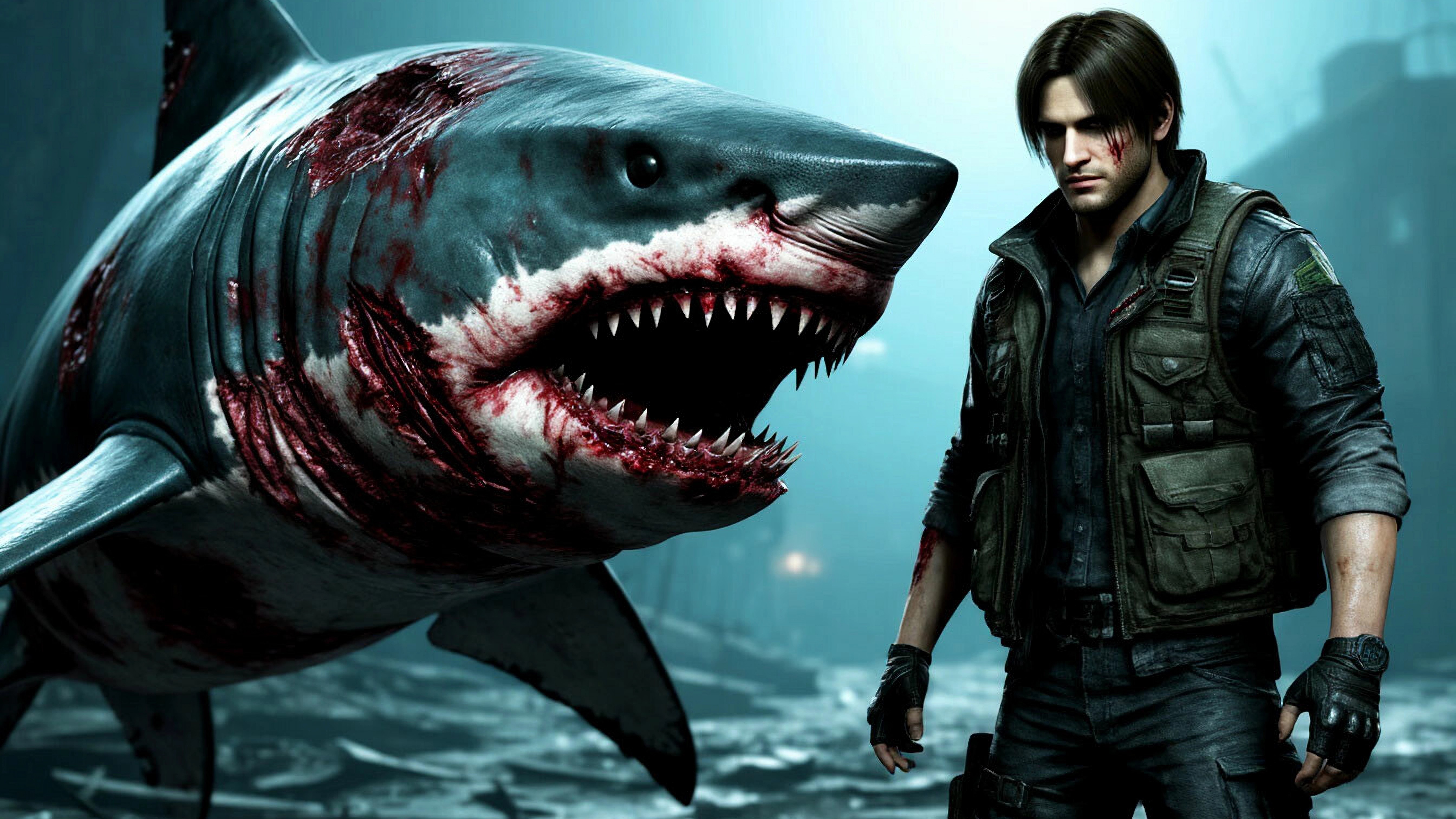 АКУЛА - ЗОМБИ ✔ Resident Evil 6