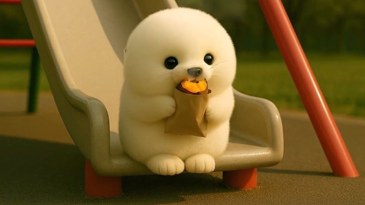 🍠 Тюлень наслаждается тёплой печёной сладкой картошкой 🦭🔥