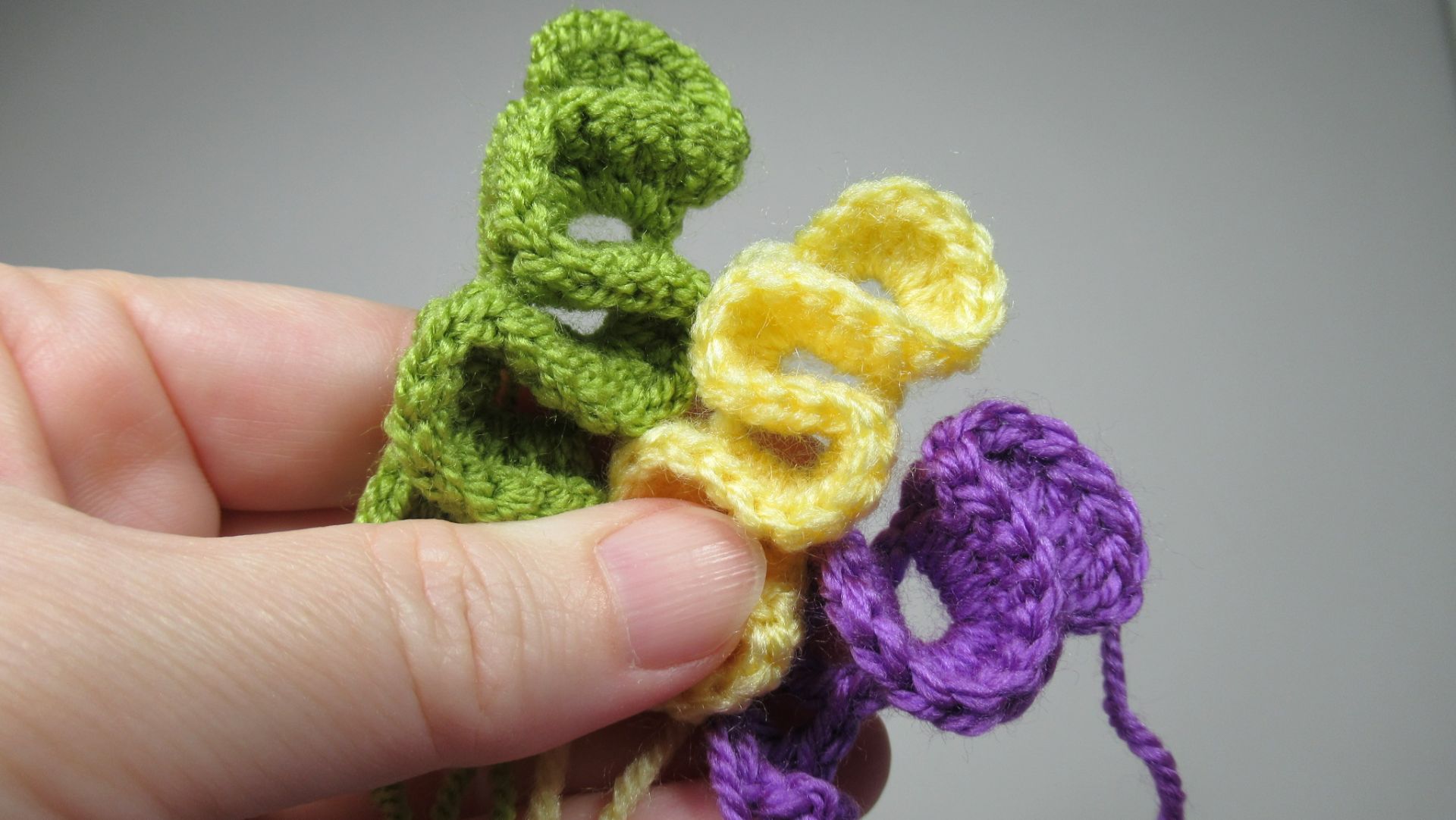 Как связать волну по сетке крючком