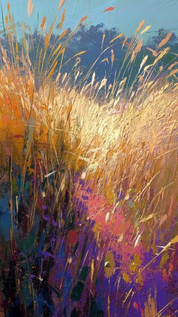 Поле с высокими травами (картина #1077) / Арт-студия Нормова