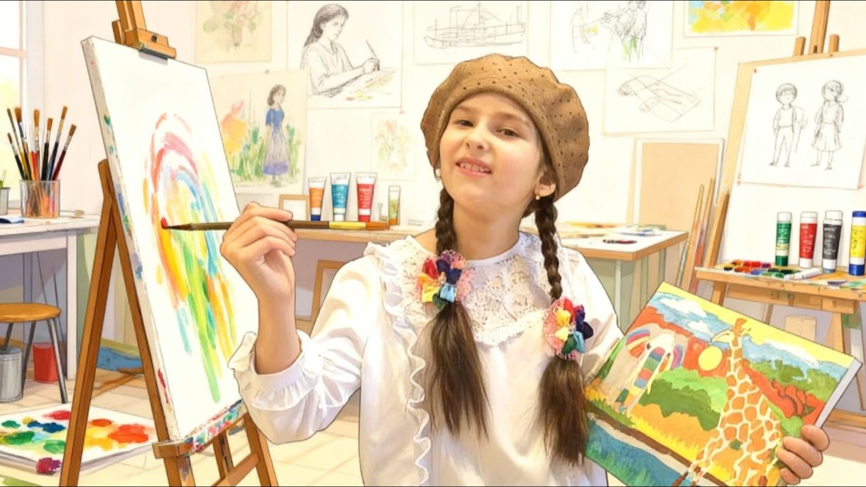 Слон-живописец. Басня. С.В. Михалков. Читает: Арина Коноваленко, 7 лет