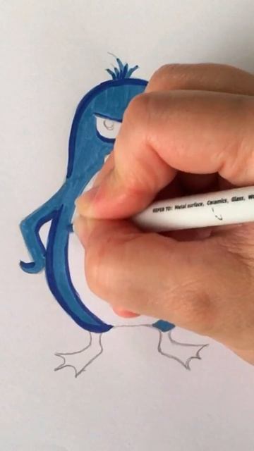 Недовольный пингвин | Забавный рисунок 🐧