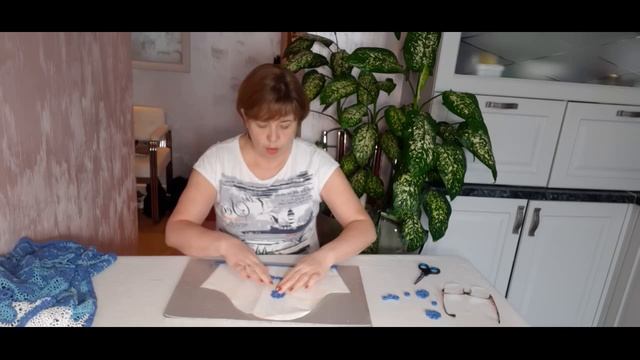 Раскладываю элементы на левый рукав.Ирландское кружево. Жакет _Голубой завиток_