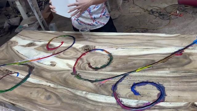 Проект по Изготовлению Стола для хранения вещей Дерево из эпоксидной Смолы и Креативность