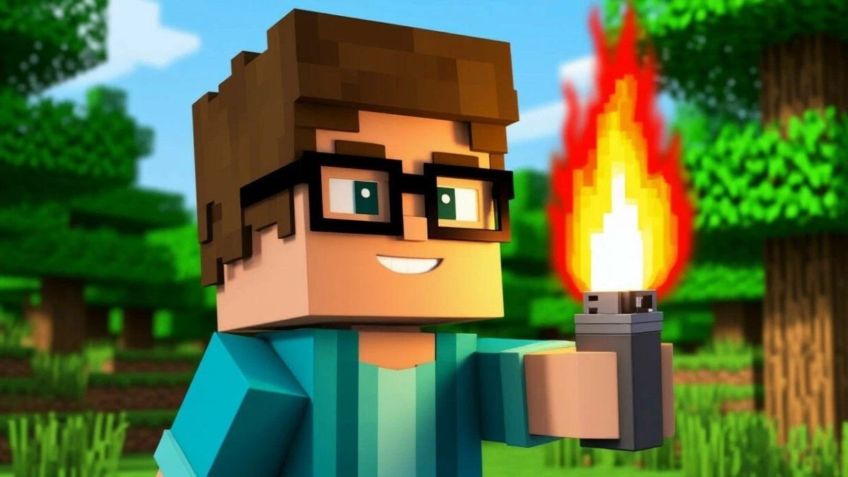 Как сделать зажигалку и удочку. Чуть не поджег весь лес. Рыбалка не удалась. Майнкрафт