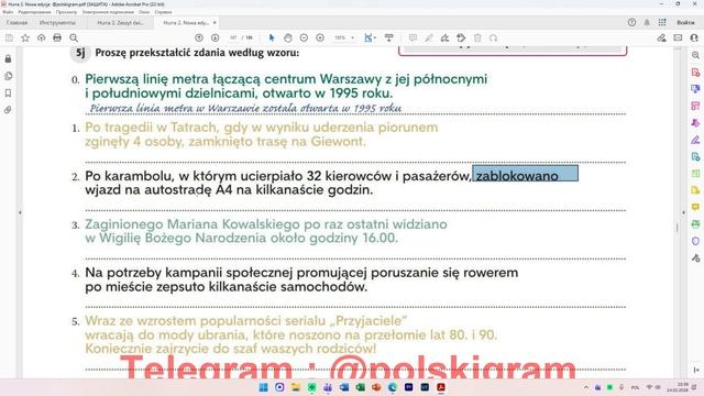 Hurra A2, урок 12 Formy bezosobowe