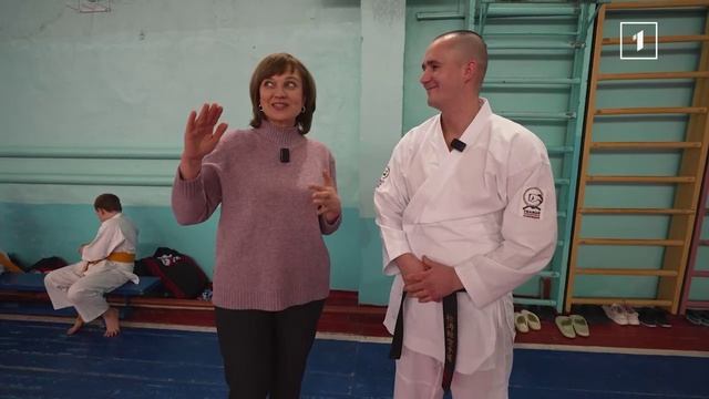 Елена Никитина вновь побывала в стенах макеевской школы №34, только теперь в спортзале.