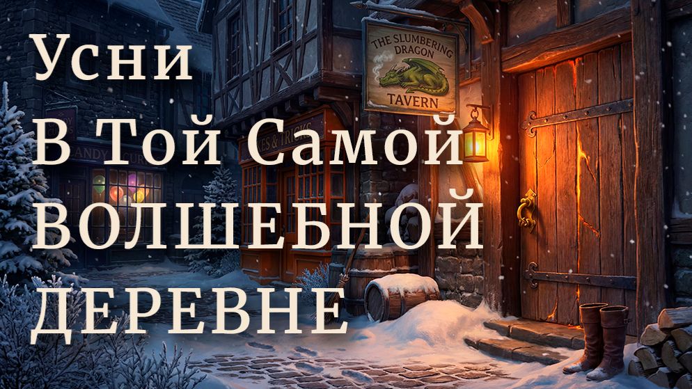 АСМР Мужской голос: Уютный вечер в деревне у Школы Магии. Волшебный сон под треск огня  (3 Часа)
