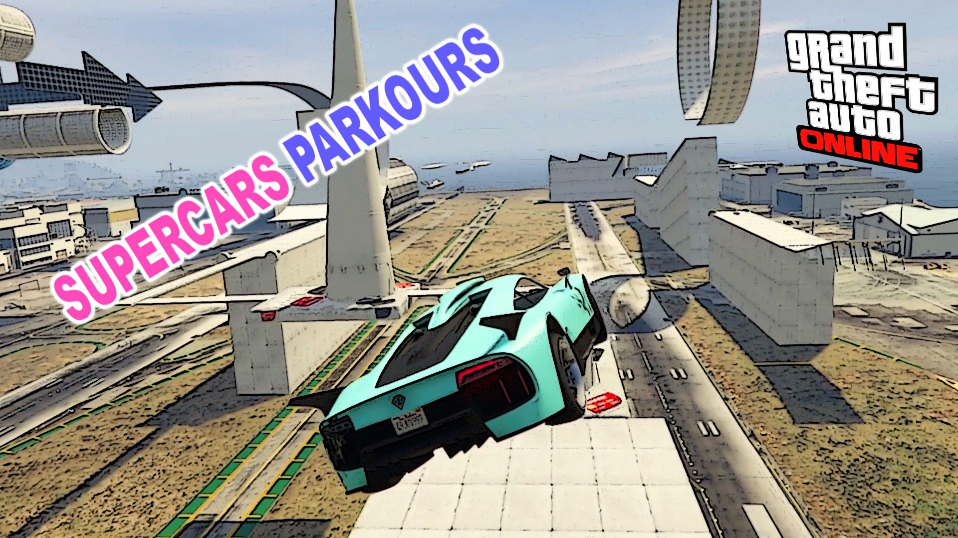 Скоростные паркурчики на суперкарах в GTA V OnLine