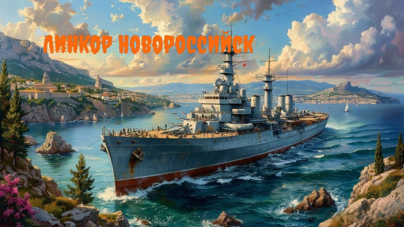 Мир кораблей. Бой на линкоре Новороссийск. Играем в блитцы.