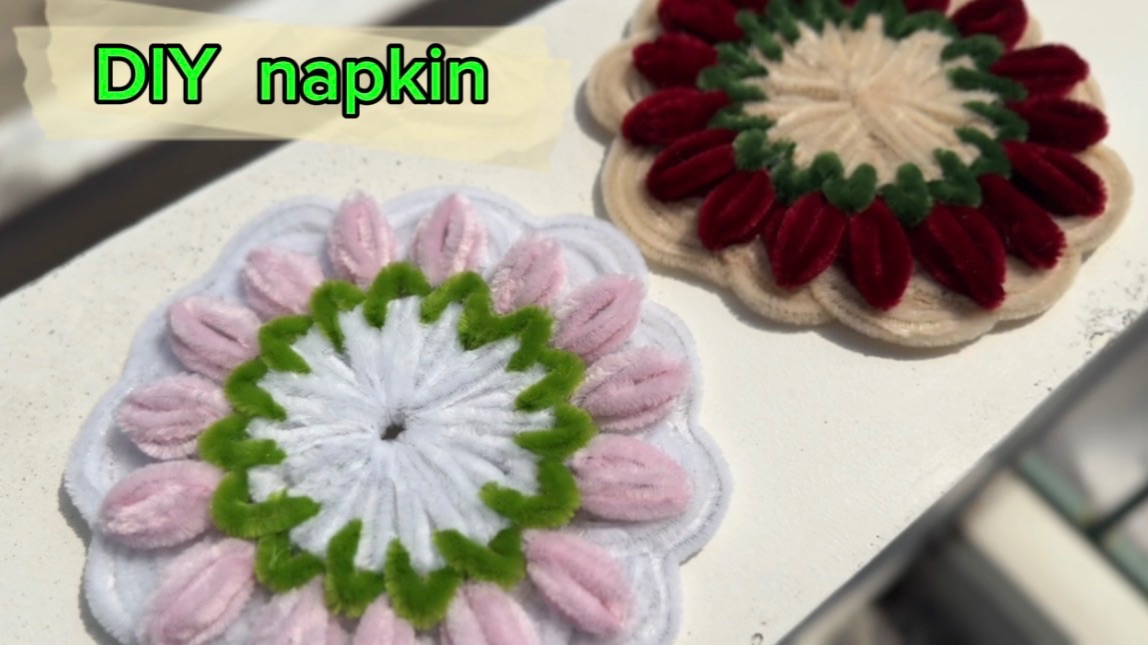 Милые салфетки из пушистой проволоки 🩵💙🩵💙🩵