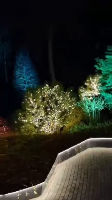 Кроме зимней сказки можно сделать и летнюю. С помощью подсветки от наших дизайнеров.