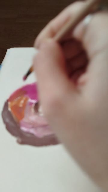 Рисуем пончик гуашью