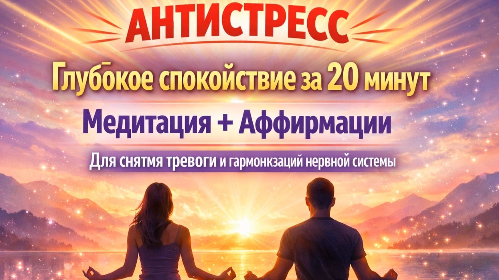Глубокое спокойствие 20 минут | Медитация + аффирмация снятия тревоги и гармонизации нервной системы