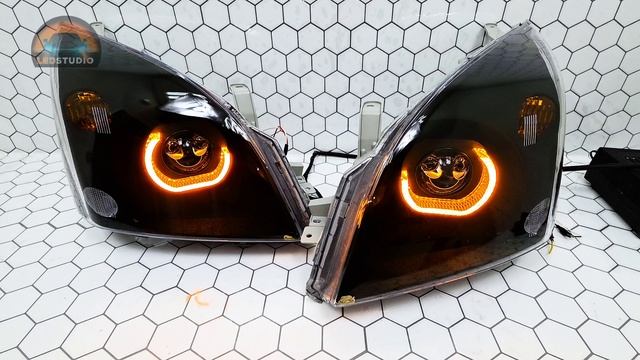 Toyota Land Cruiser Prado 120 светодиодный тюнинг комплект фар