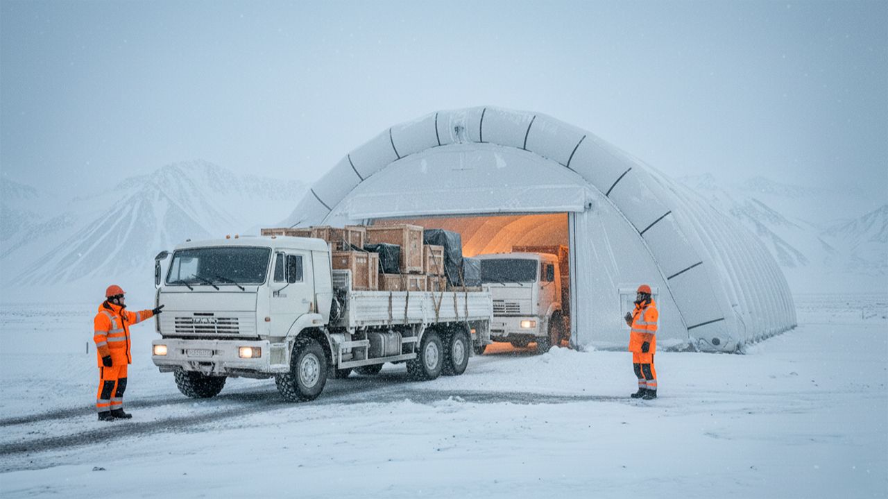 Надувные ангары из ПВХ от Батутмастер