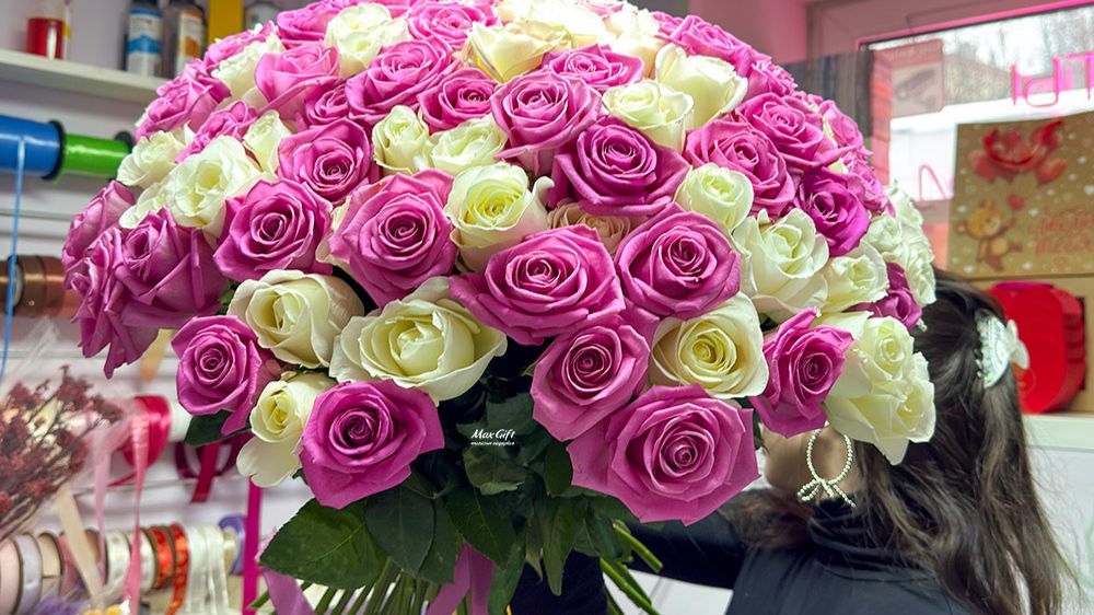 Монобукет из роз «Я буду любить тебя вечно!»