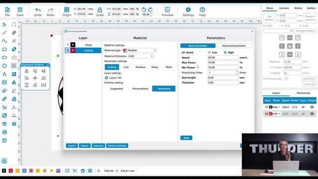 Оборудование для изготовления печатей и штампов Thunder Laser из резины (Гост) и латуни