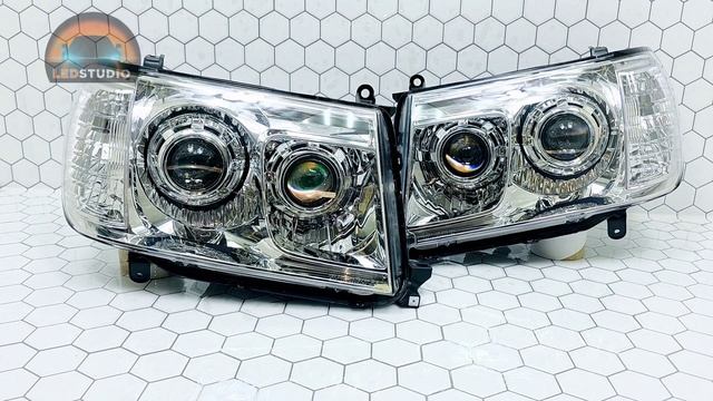 Toyota Land Cruiser 100 мощные профессиональные фары ledstudio